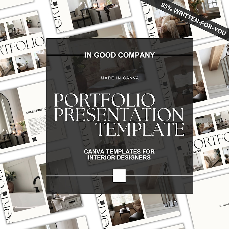 Interior Design Portfolio Template/ Canva Business/ Design Lookbook ...
