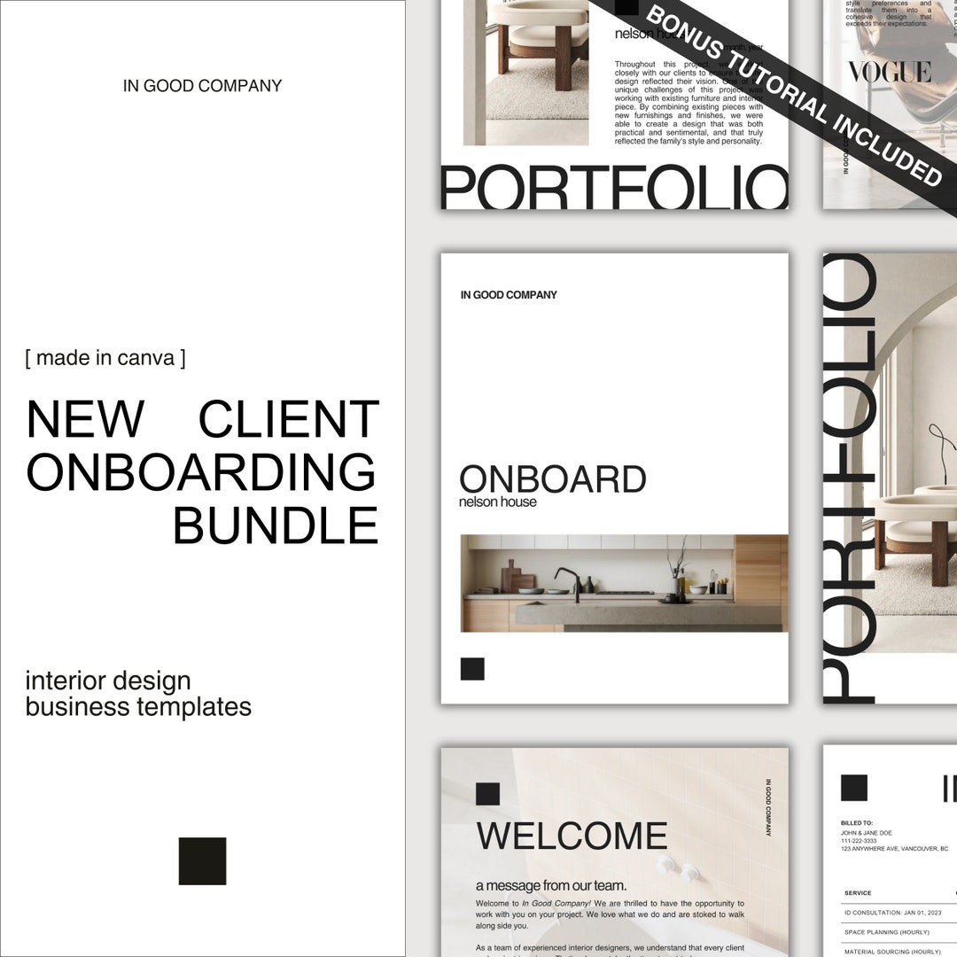 Interior Design Client Onboarding Process/ Guide Canva Template ...