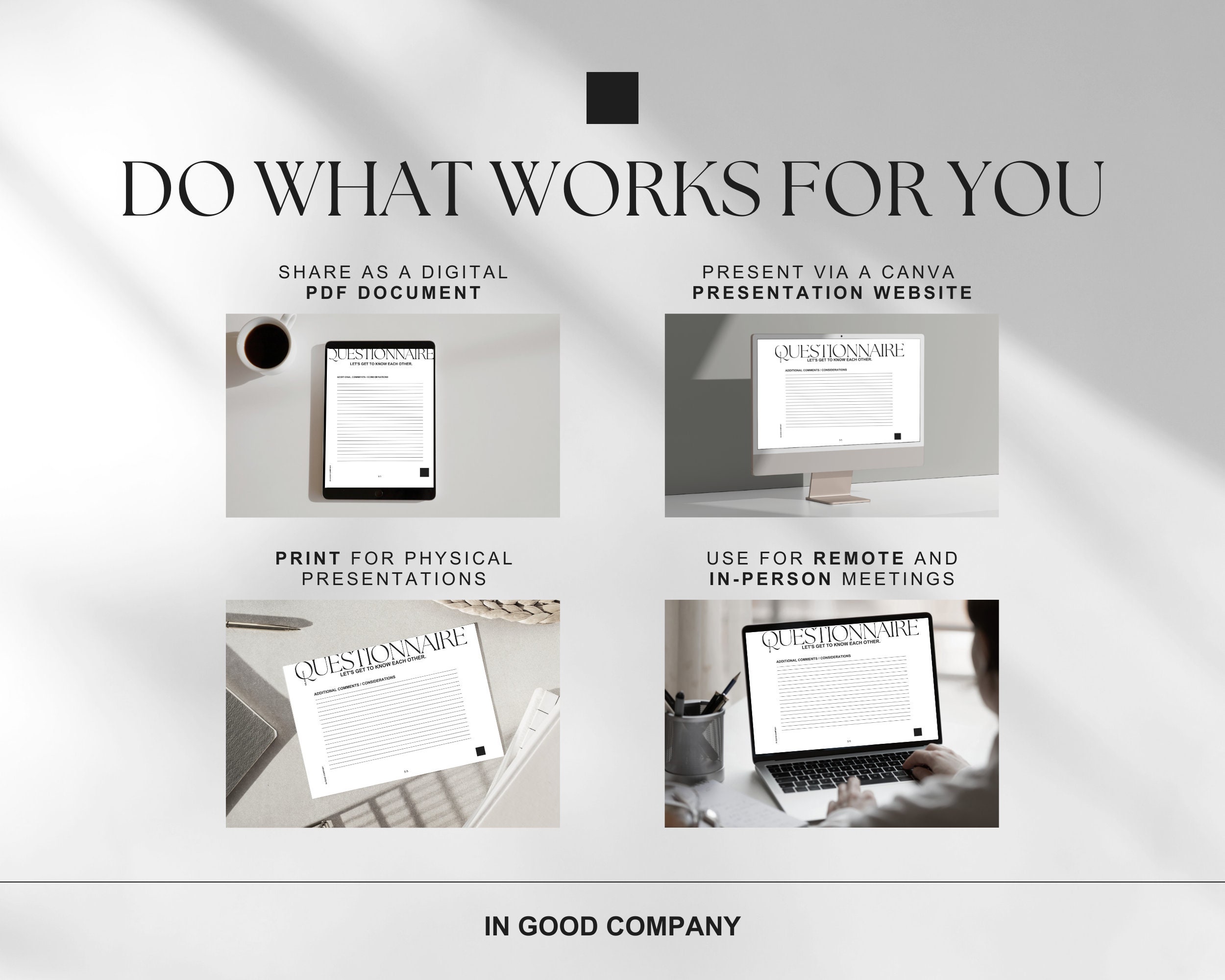 Interior Design Client Questionnaire Template/ Canva Onboarding ...