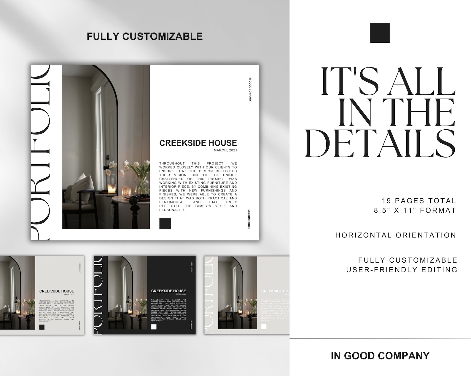 Interior Design Portfolio Template/ Canva Business/ Design Lookbook ...