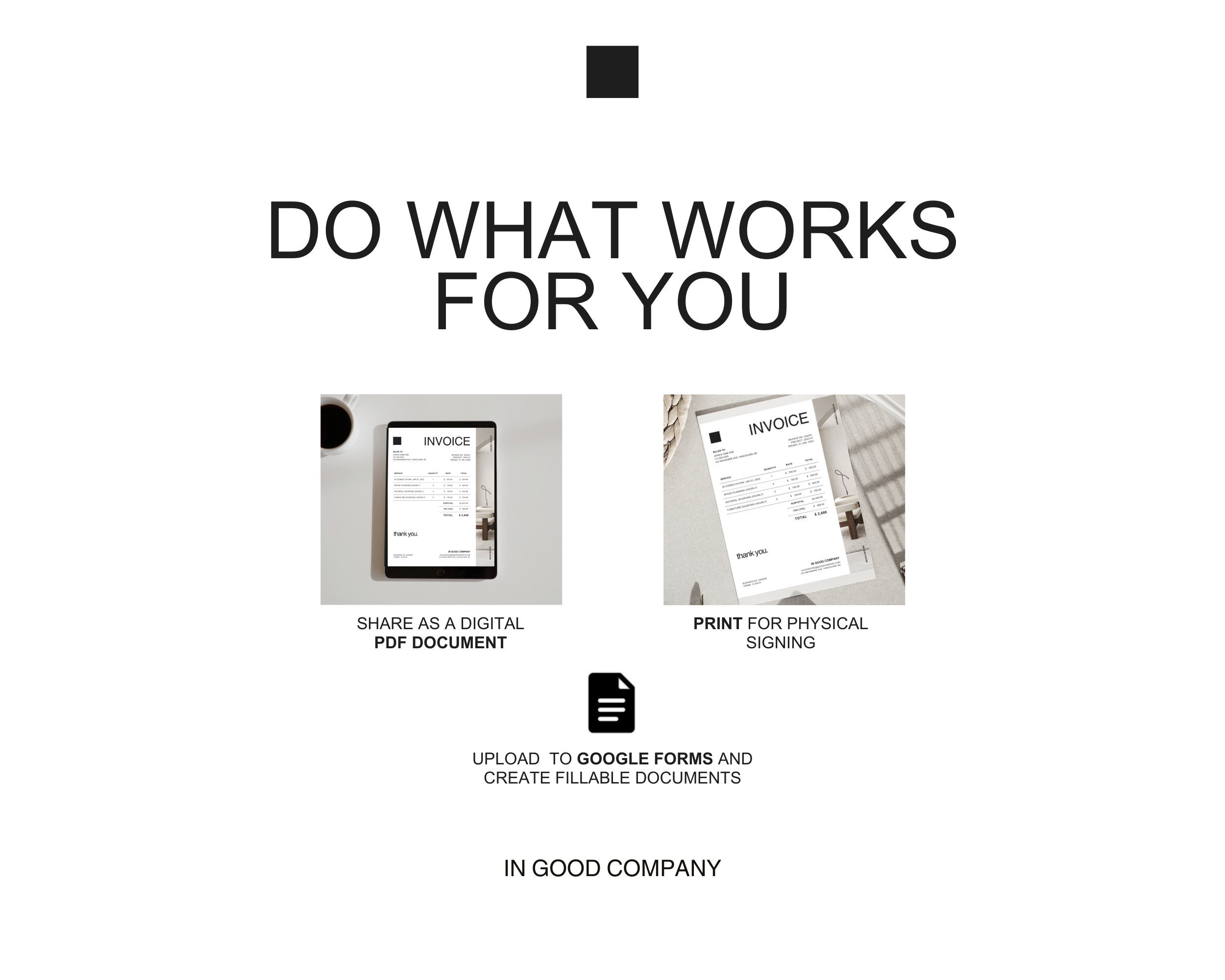 Interior Design Invoice, Receipt, Contract, and Pricing Guide Canva ...