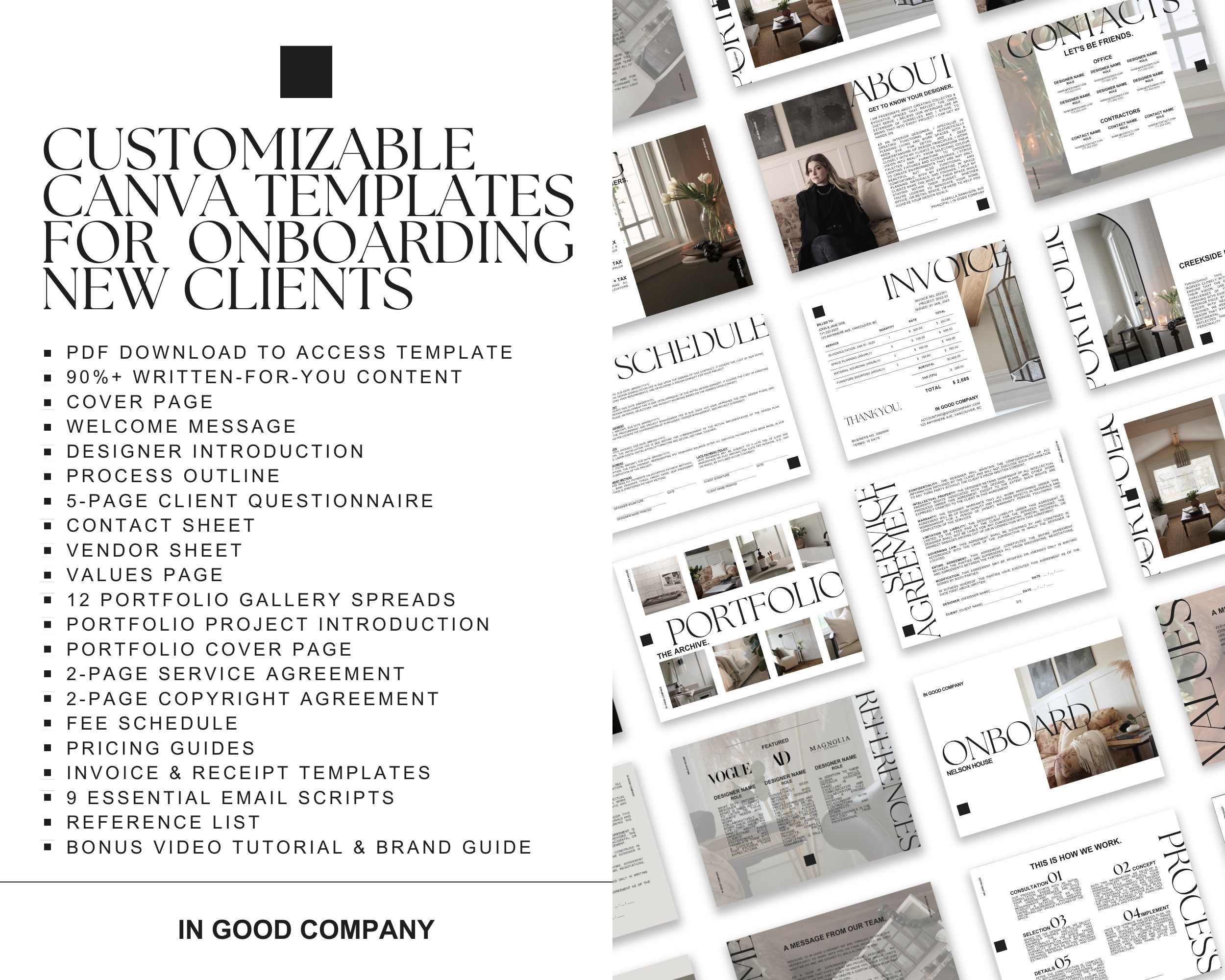 Interior Design Client Onboarding Process Guide Canva Template - Etsy