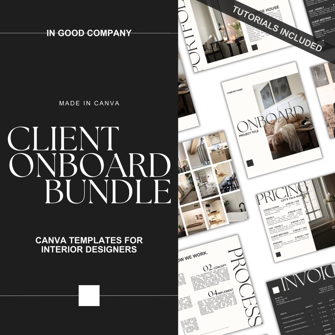 Interior Design Client Onboarding Process/ Guide Canva Template ...