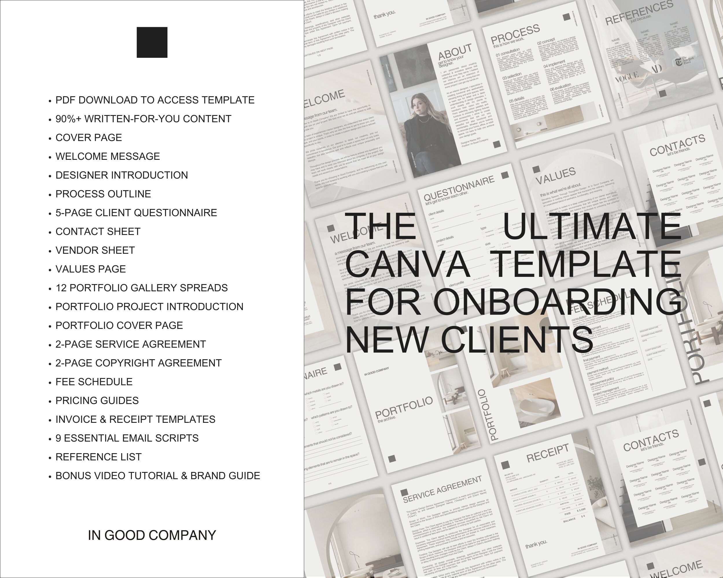Interior Design Client Onboarding Process/ Guide Canva Template ...