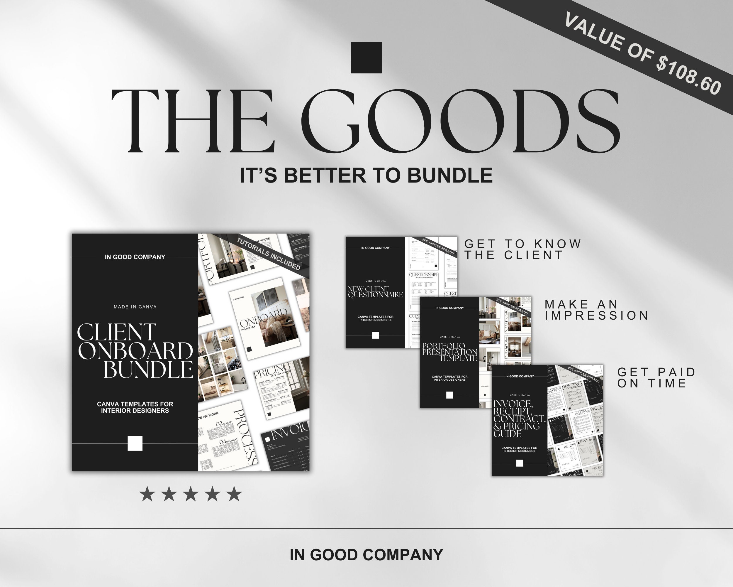 Interior Design Invoice, Receipt, Contract, and Pricing Guide Canva ...