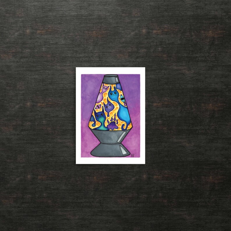 Print- Groovy Colorful Cat Lava Lamp - Etsy