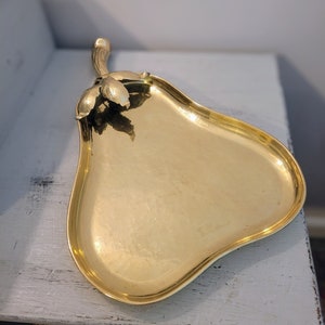 Vintage Gold Pear Tray, Gold Metal Kitchen Decor Made in Spain - Etsy