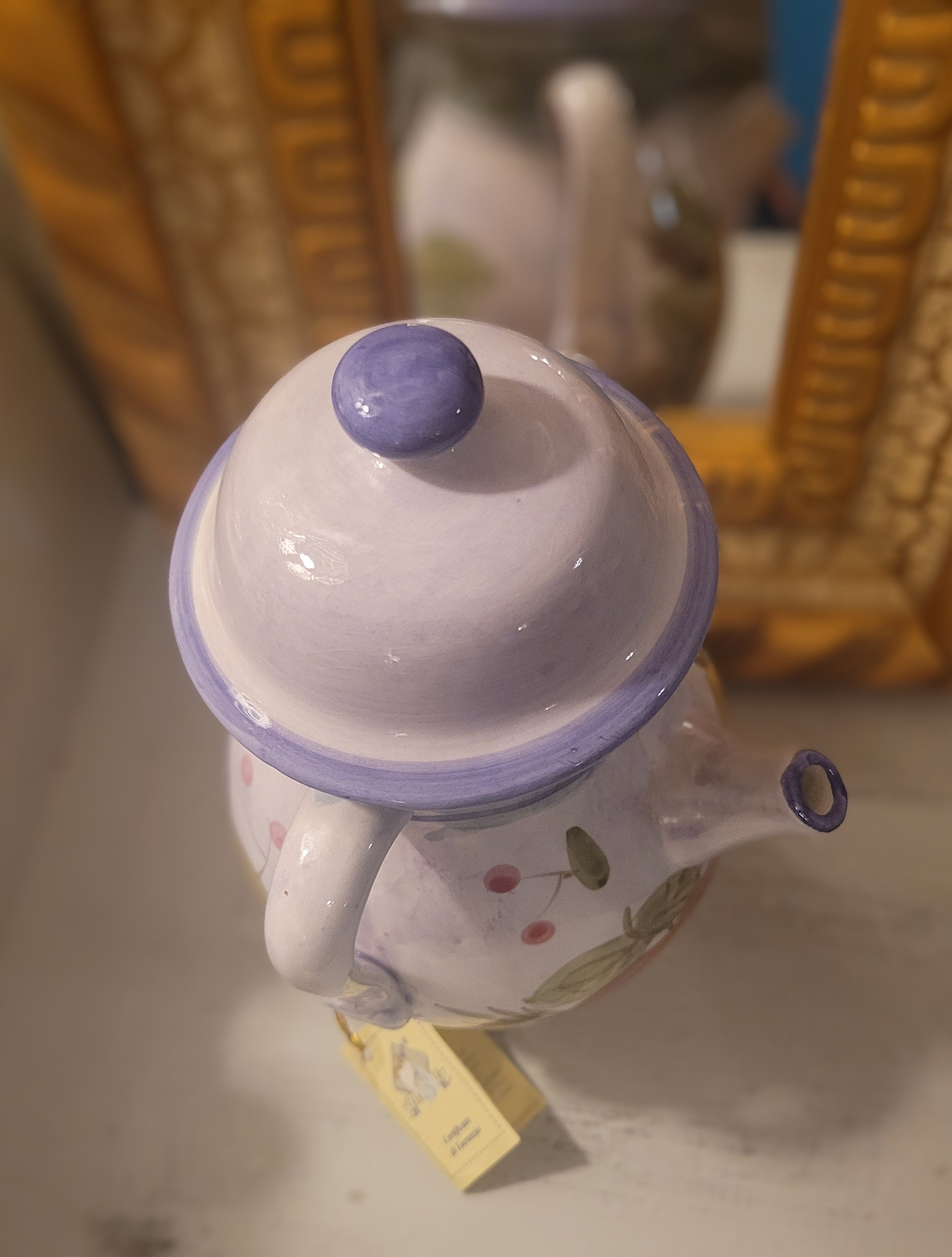 Vintage Dipinto A Mano Handpainted Teapot, Italian Pottery, Ceramic ...