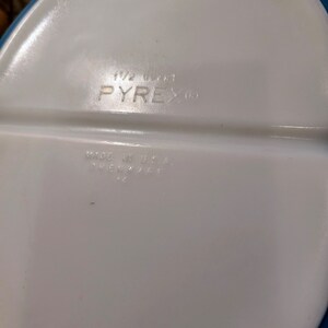 Vintage Blue Pyrex Divided Dish, Pyrex Casserole Dish - Etsy