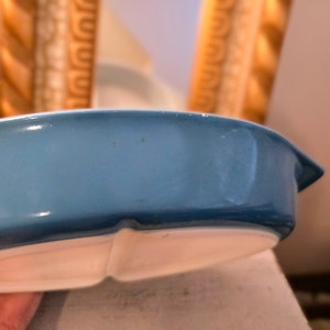 Vintage Blue Pyrex Divided Dish, Pyrex Casserole Dish - Etsy