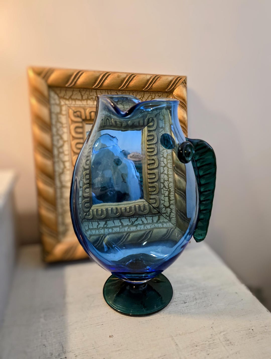 Vintage Blenko Fish Vase, Blue and Green Glass Fish Vase - Etsy