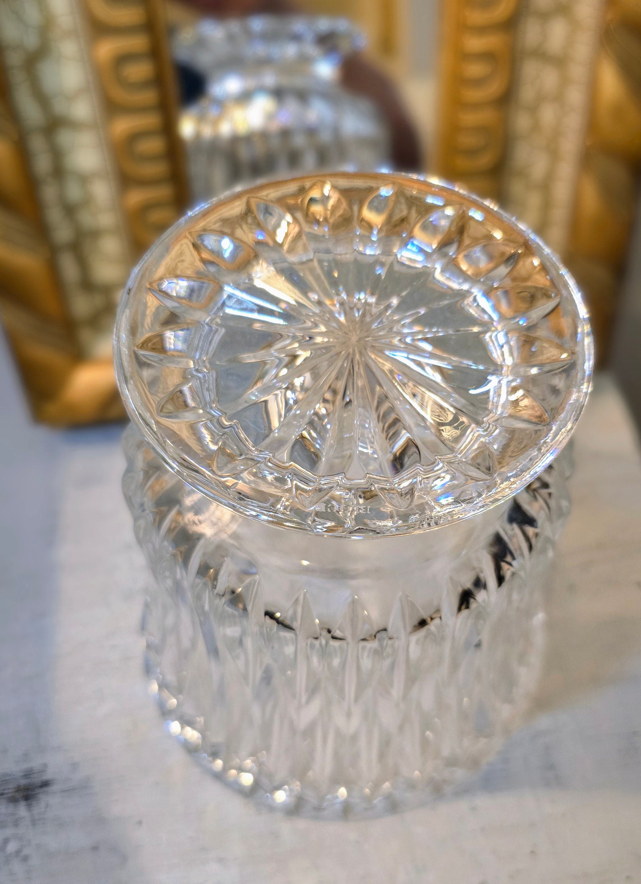 Vintage Large Crystal Cookie Jar, Intricate Crystal Jar With Lid - Etsy