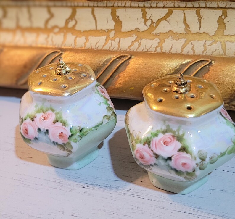 Vintage Favorite Bavaria Salt and Pepper Shakers Handpainted - Etsy