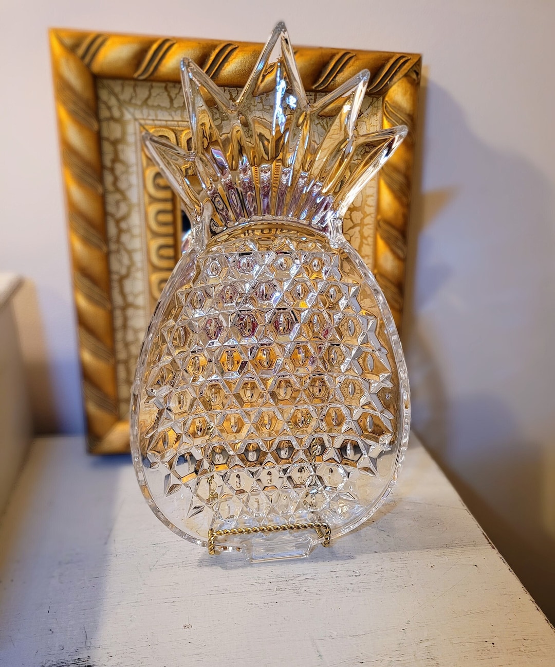 Vintage Crystal Pineapple Serving Dish, Clear Fruit Serving Bowl - Etsy