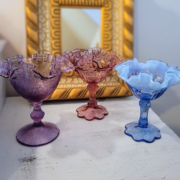 Fenton Compote Dish - Etsy