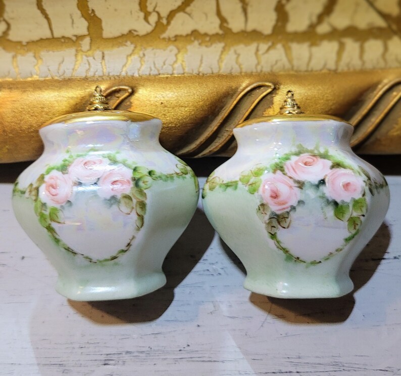 Vintage Favorite Bavaria Salt and Pepper Shakers Handpainted - Etsy