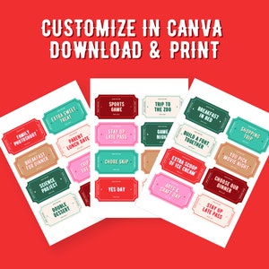 Christmas Coupon EDITABLE, Printable Coupon Template, Custom Christmas ...