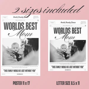 Editable Mother’s Day Newspaper Template - Personalized Canva Template ...