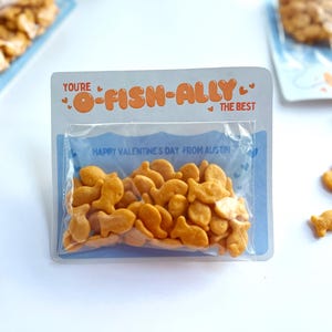 Printable Valentine's Day Goldfish Cards Canva Template 'you're a Catch ...