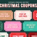 Christmas Coupon EDITABLE, Printable Coupon Template, Custom Christmas ...