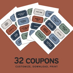 Father's Day Coupon Book, Father's Day Coupons, Father's Day Gift ...