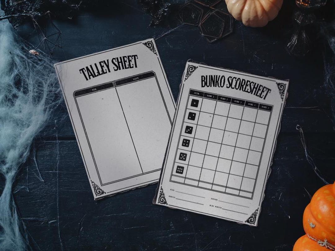 Halloween Bunko Canva Template | Spooky Bunko Party Printable ...
