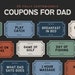 Father's Day Coupon Book, Father's Day Coupons, Father's Day Gift ...