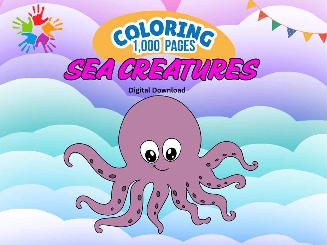 1,000 Kids Sea Creatures Activity Pages – A4 Printable Set - Etsy