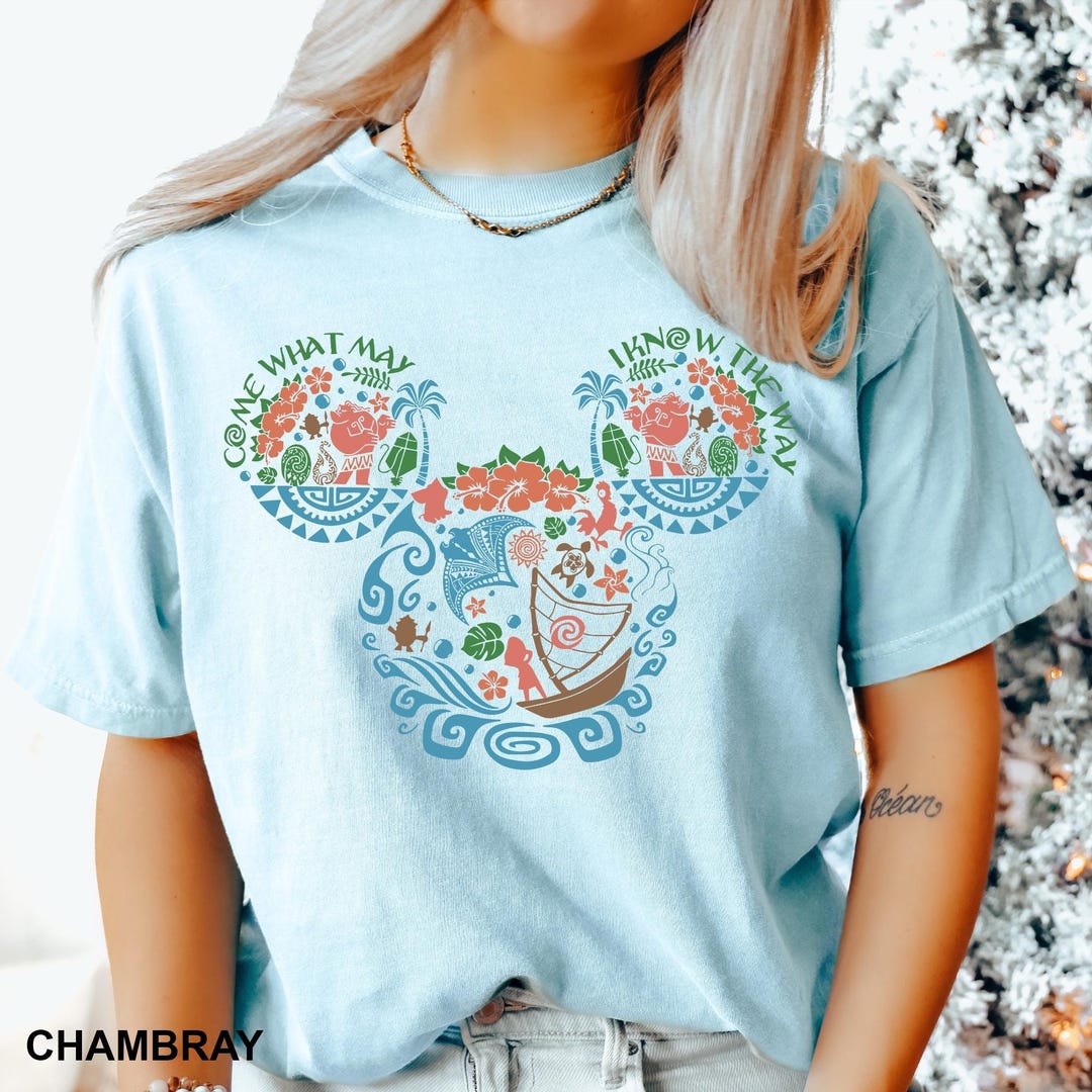 Disney Moana Mickey Head Shirt, Comfort Colors Moana Shirt, Disney ...