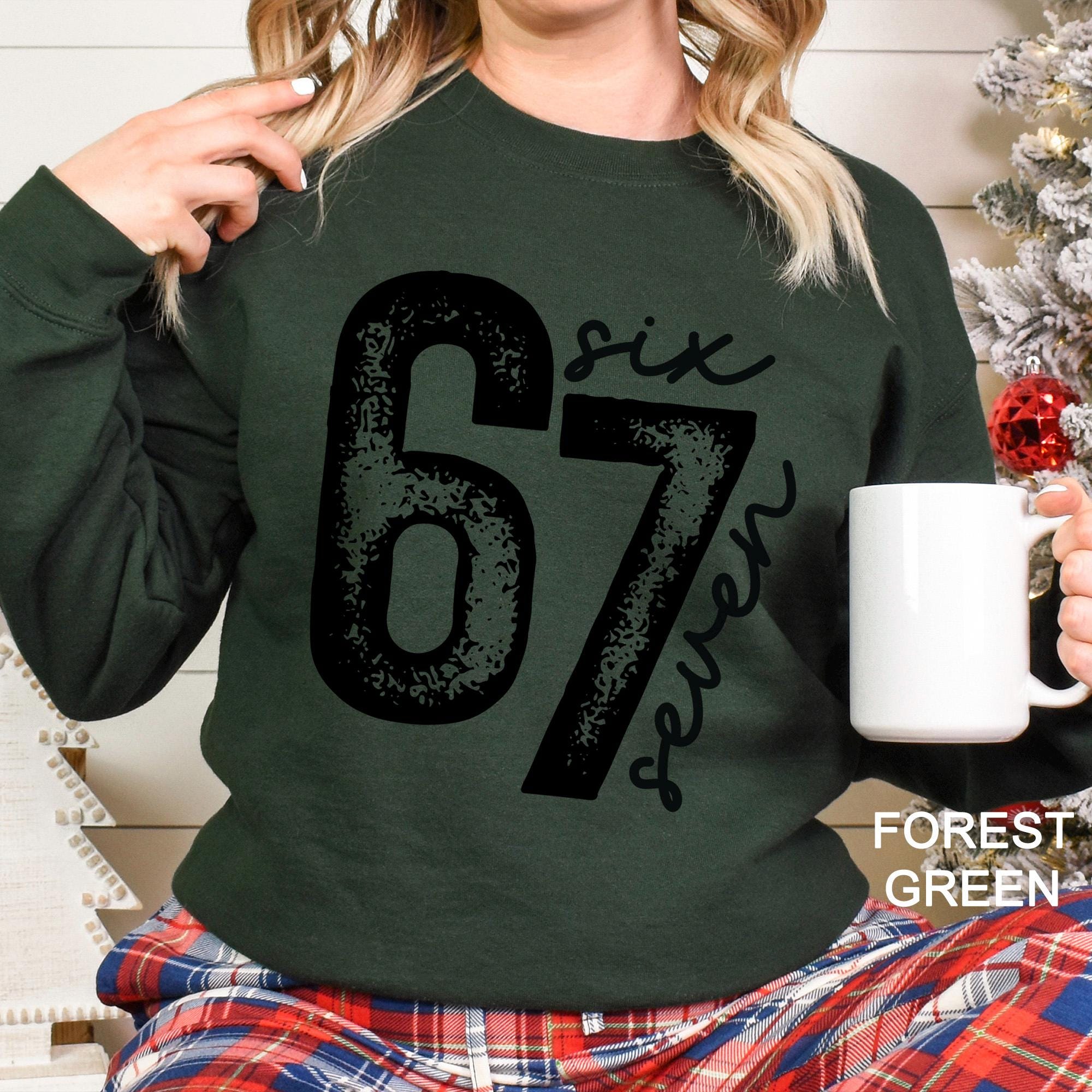 6 7 Funny Number Meme Sweatshirt, Six Seven Sweatshirt, Viral Tik Tok ...