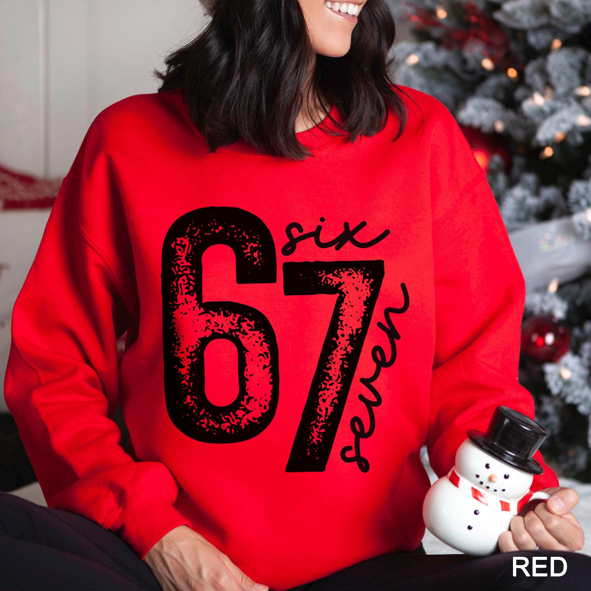 6 7 Funny Number Meme Sweatshirt, Six Seven Sweatshirt, Viral Tik Tok ...