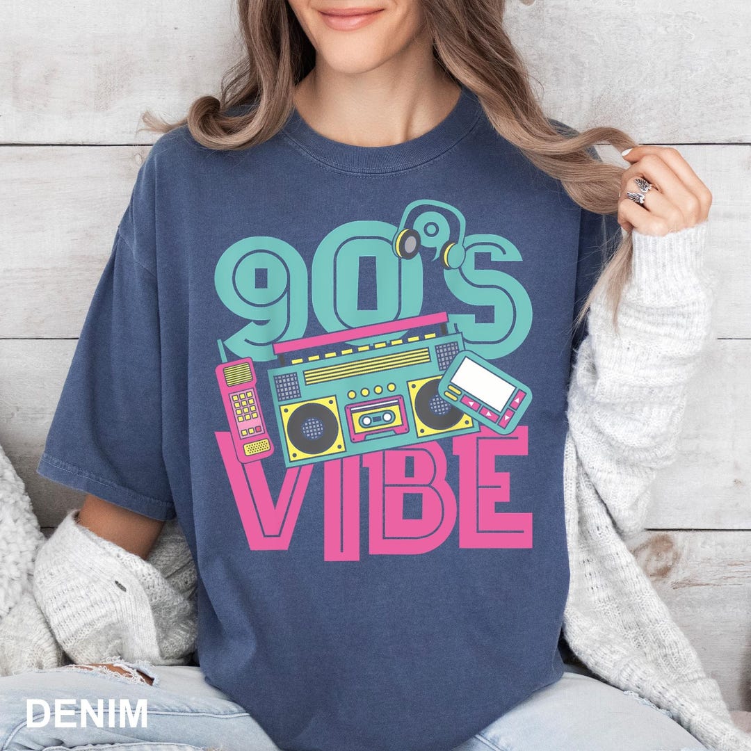Retro 90'S Vibe Shirt, Comfort Colors 90S Shirt, 90S Party Shirt, 90S ...