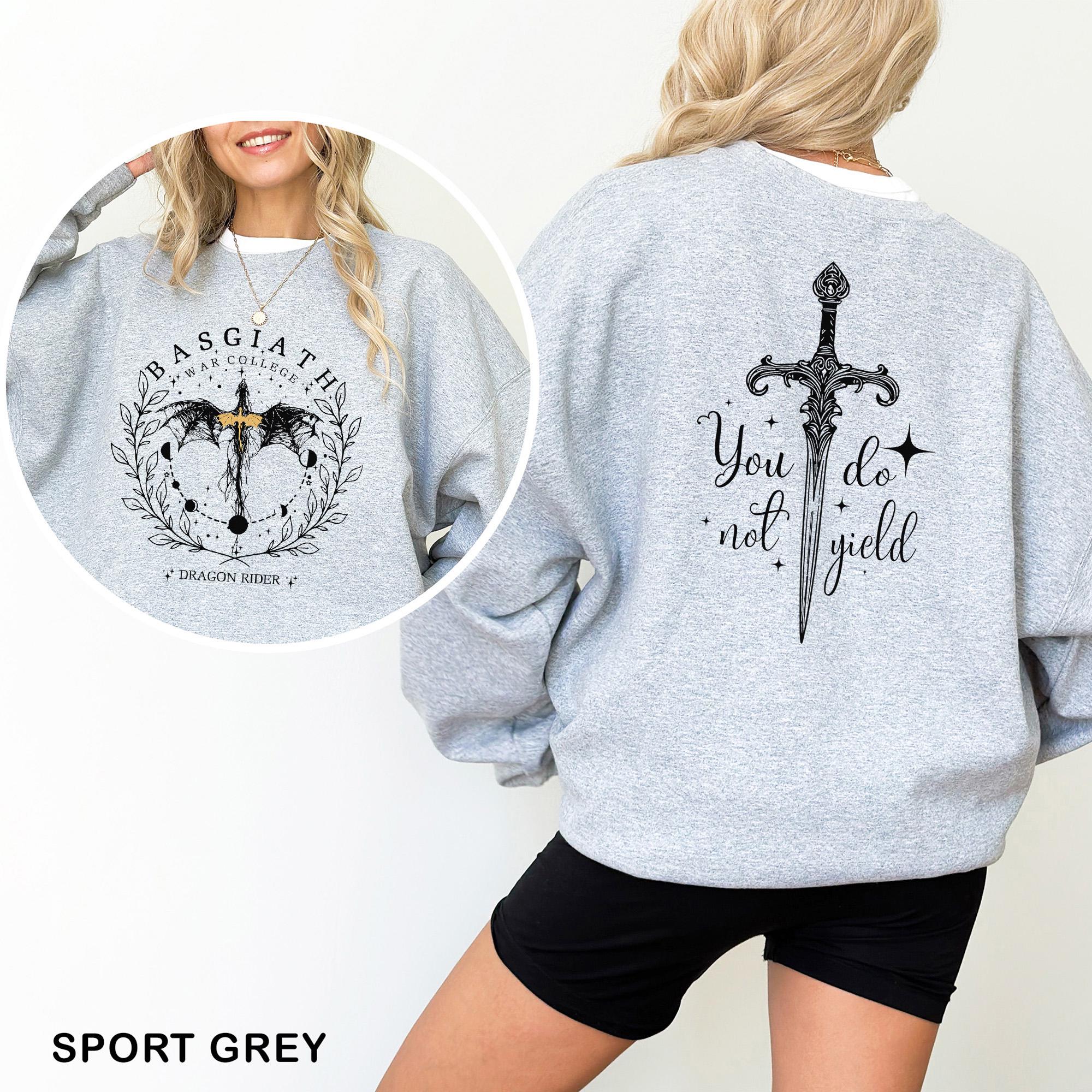 You Do Not Yield Sword Sweatshirt, Fourth Wing Book Lover Sweatshirt ...