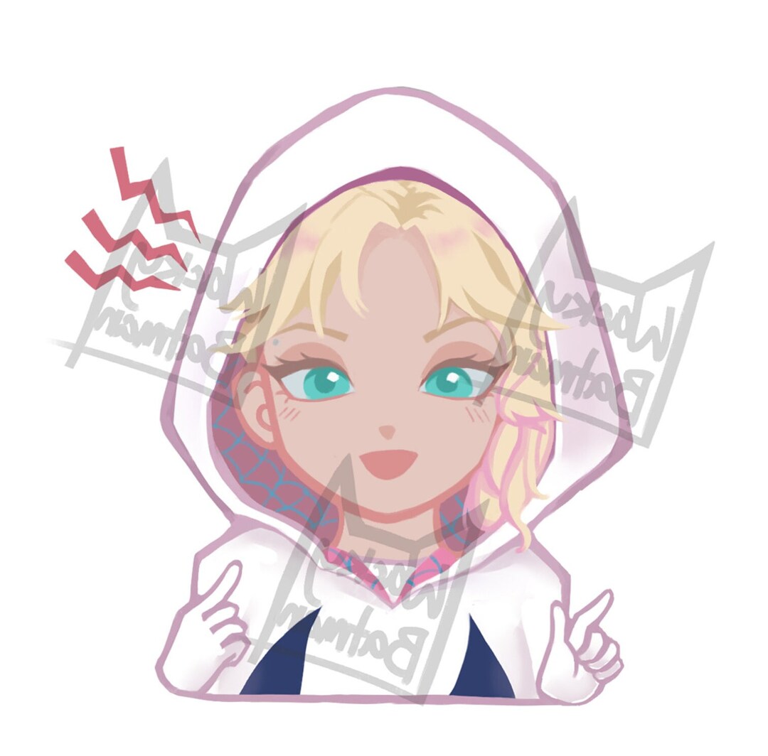 Spider-man: Spider-verse Gwen Stacy Charm Keychain Acrylic Holographic ...