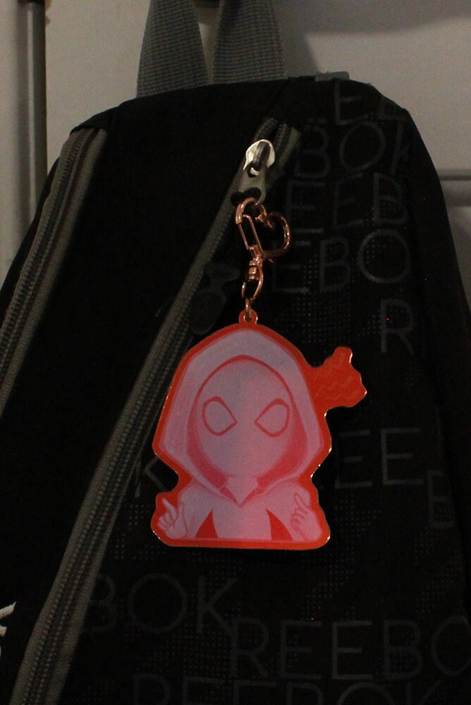 Spider-man: Spider-verse Gwen Stacy Charm Keychain - Etsy