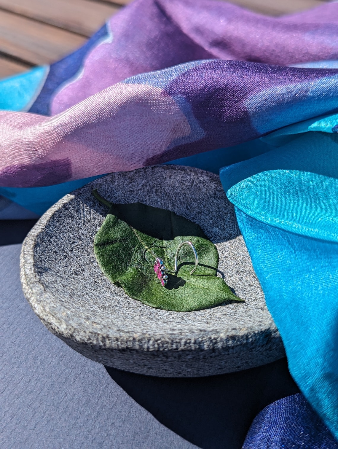 Valentine Gift - Special - Pink Topaz Nose Stud - Nose Pin - Nose Ring ...