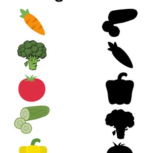 Printable Silhouette Matching Activity - Etsy