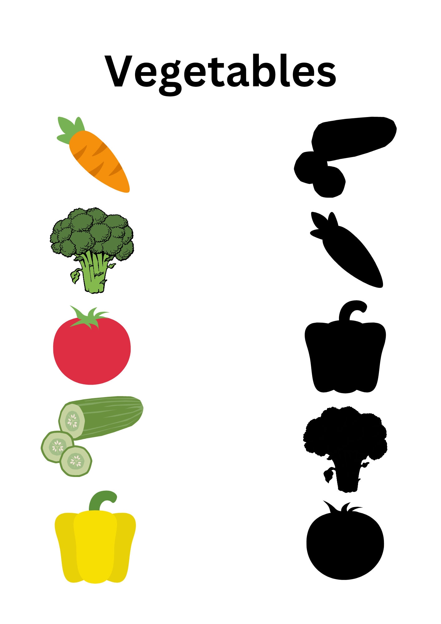 Printable Silhouette Matching Activity - Etsy