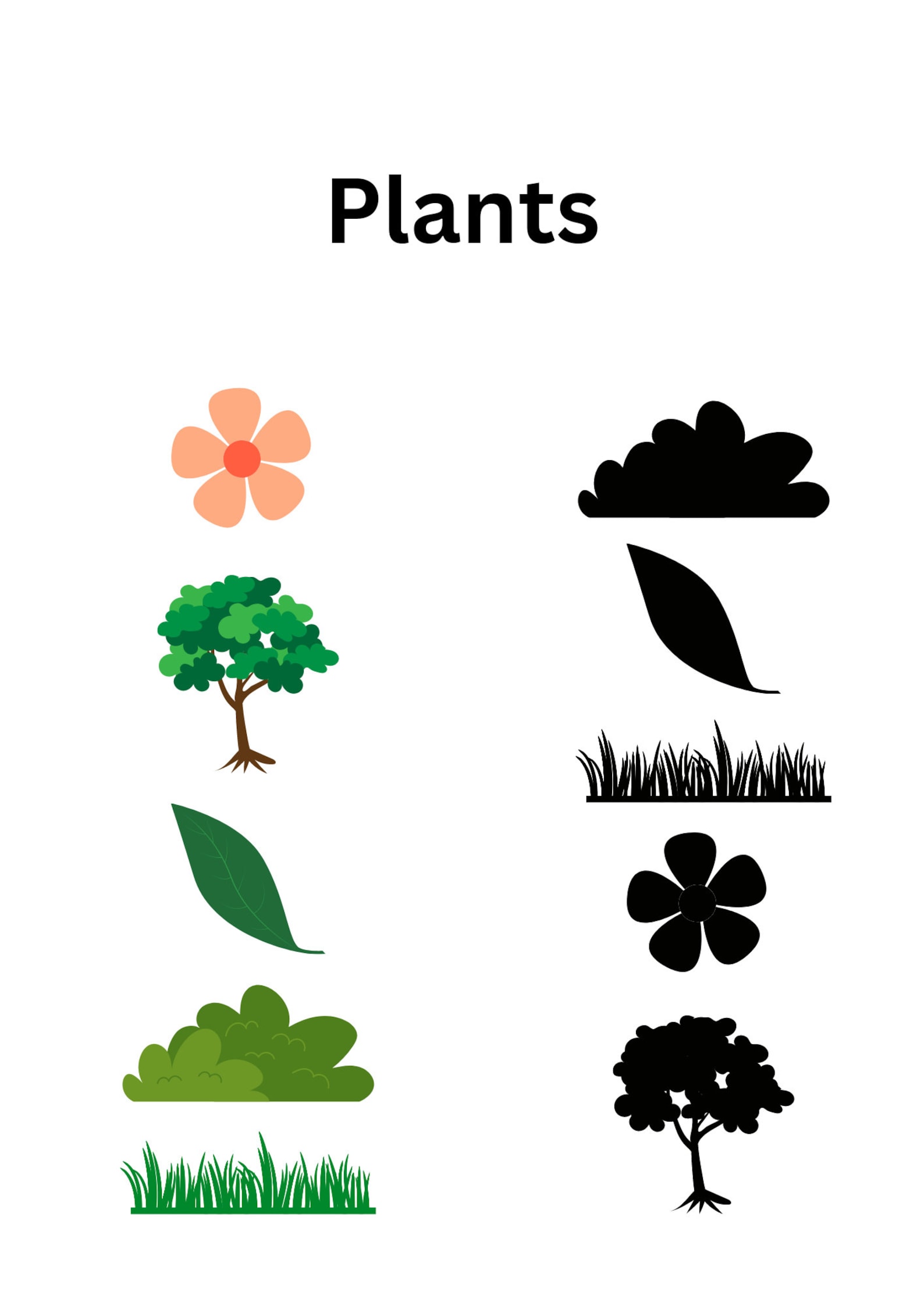 Printable Silhouette Matching Activity - Etsy