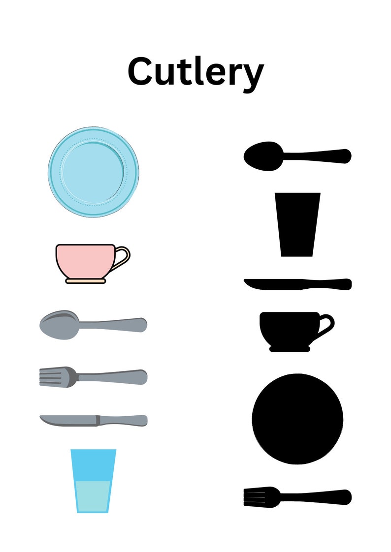 Printable Silhouette Matching Activity - Etsy