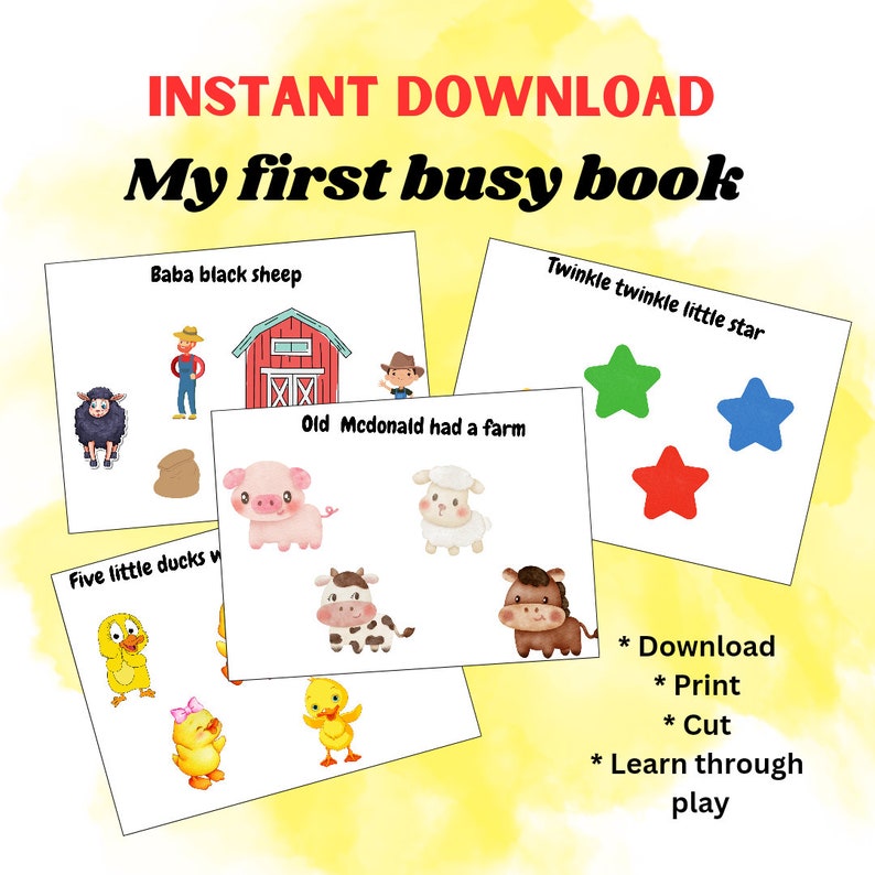 My First Busy Book for Toddlers - Etsy
