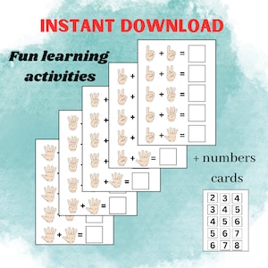 Printable Finger Counting Flashcards, Poster and Activities - Etsy