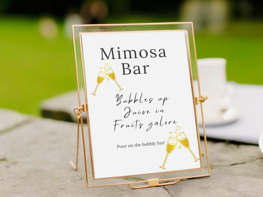 Mimosa Bar Sign Mimosa Bar Sign Bridal Shower Mimosa Bar - Etsy