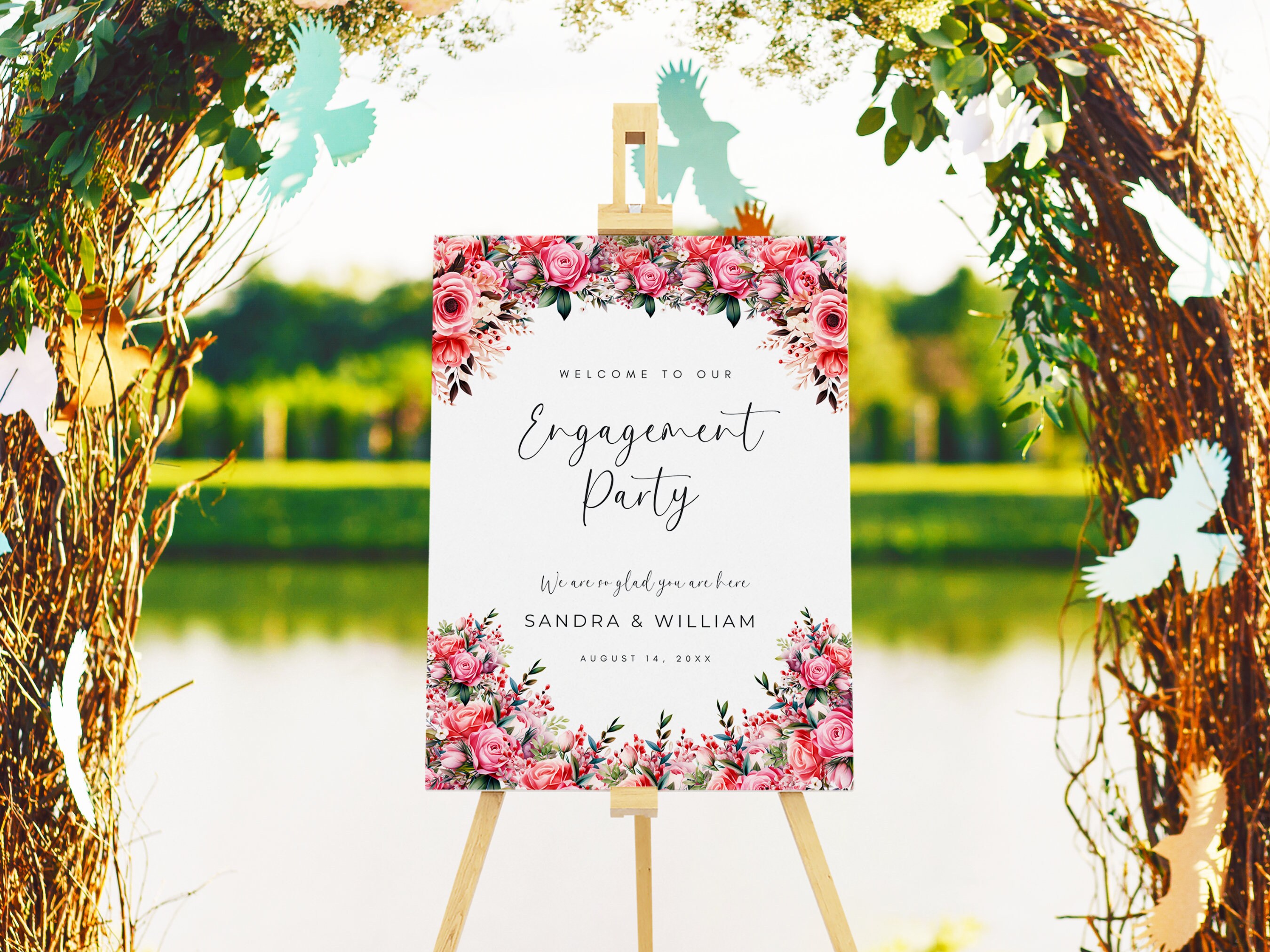 Engagement Party Sign, Engagement Party, Engagement Party Welcome Sign ...
