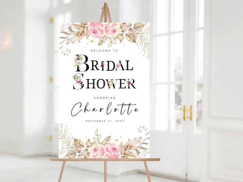 Bridal Shower Welcome Sign Editable, Bridal Shower Welcome Sign ...