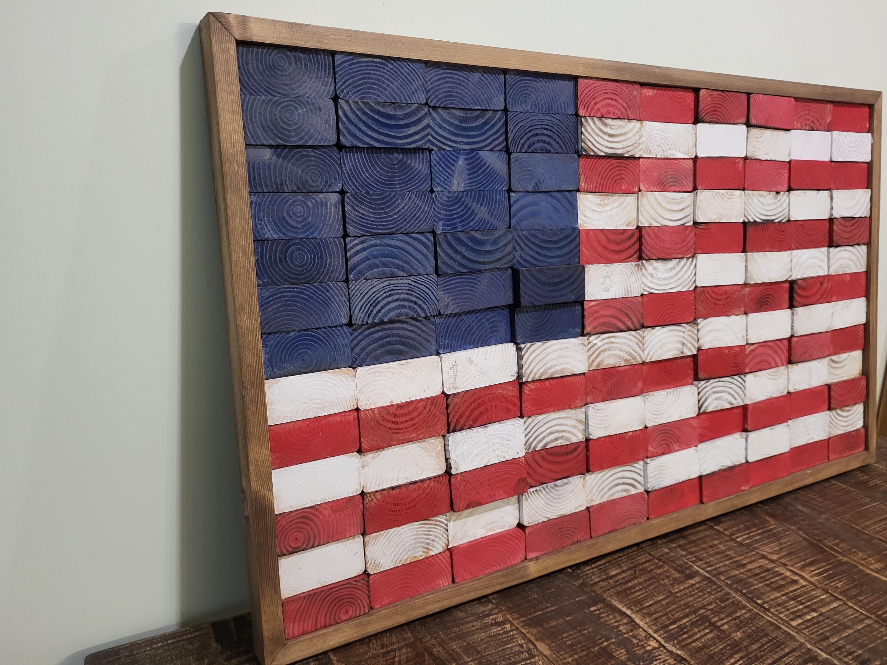 American Flag 2x4 Cut Ends - Etsy