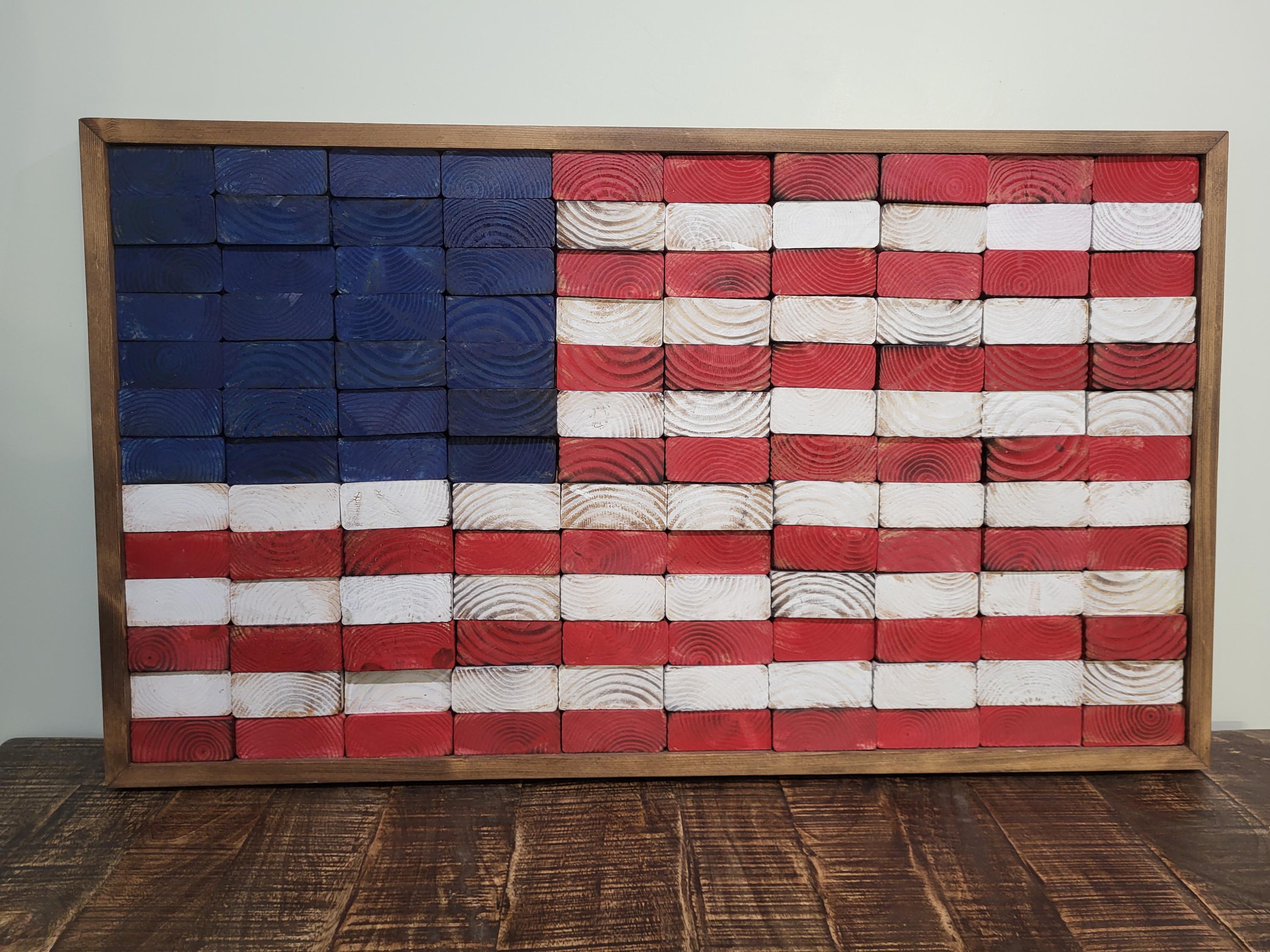 American Flag 2x4 Cut Ends - Etsy