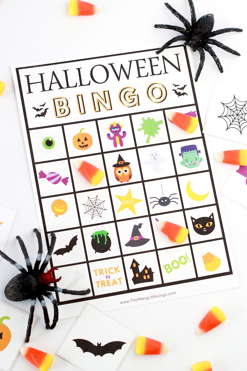 Printable Halloween Bingo Game: 40 Unique Cards (PDF Download) - Etsy