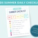 Kids Summer Daily Checklist Editable Canva Template - Etsy