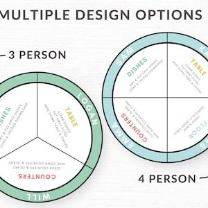 Rotating Chore Wheel Digital Template - Family Chore Chart - Etsy